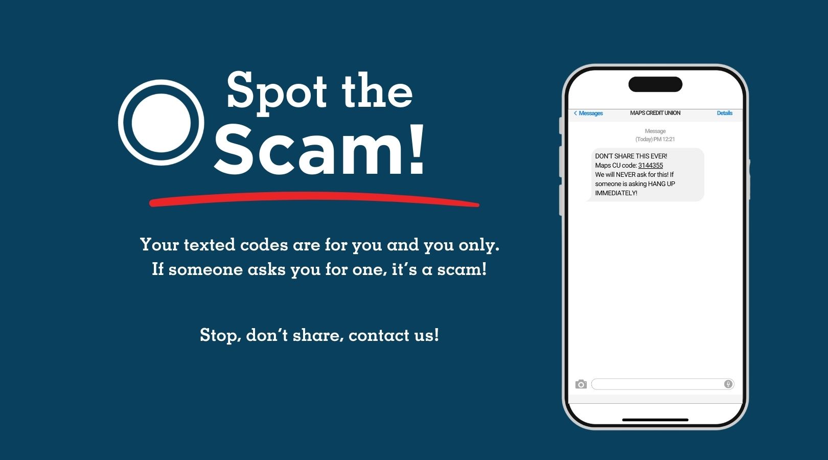 Scam Alert | Texting & Spoofing | Maps Credit Union