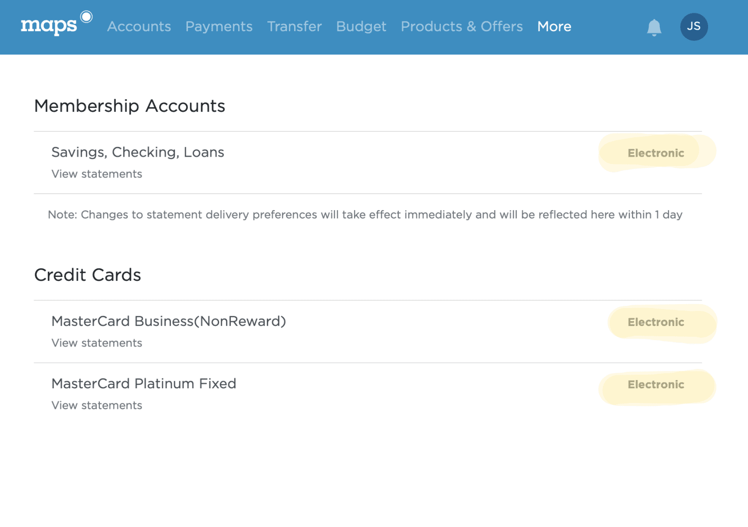 eStatements | Maps Credit Union